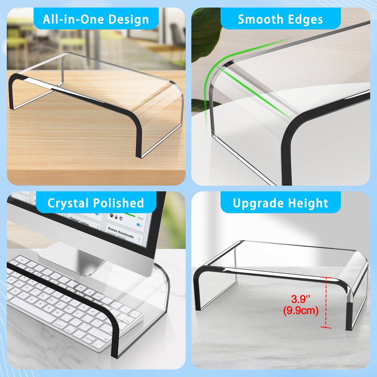 Acrylic Monitor Stand Riser (MS-203A) – AboveTEK.com