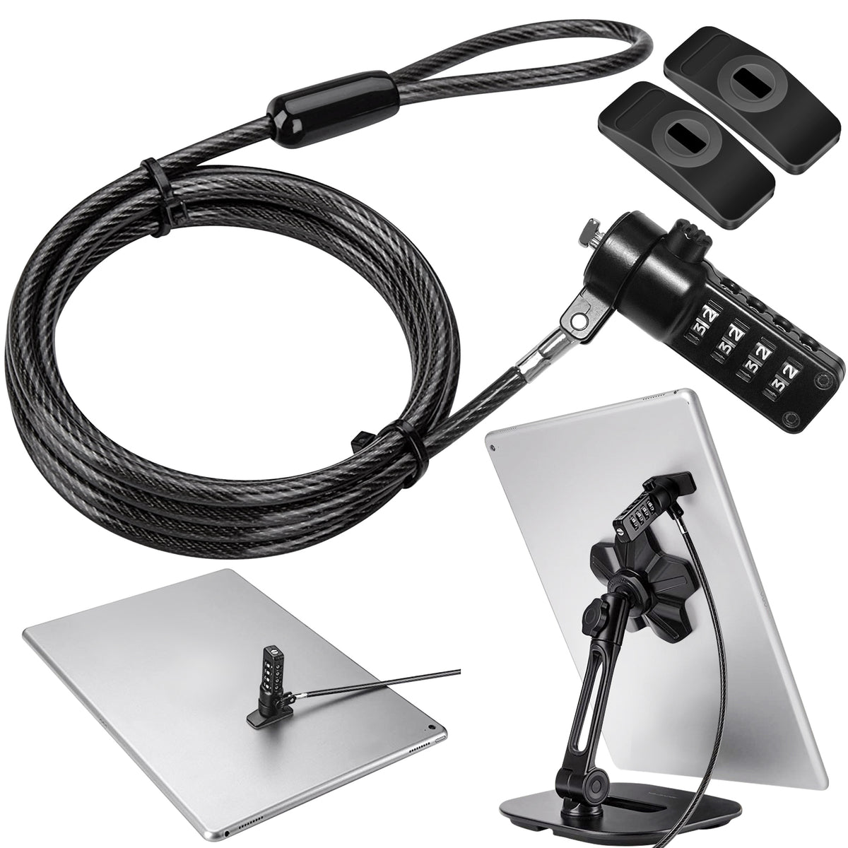 AboveTEK Tablet Security Cable, Anti Theft Cable Lock for iPad Laptop ...